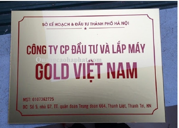 MỘT SỐ MẪU BIỂN CTY GẮN TƯỜNG ĐẸP